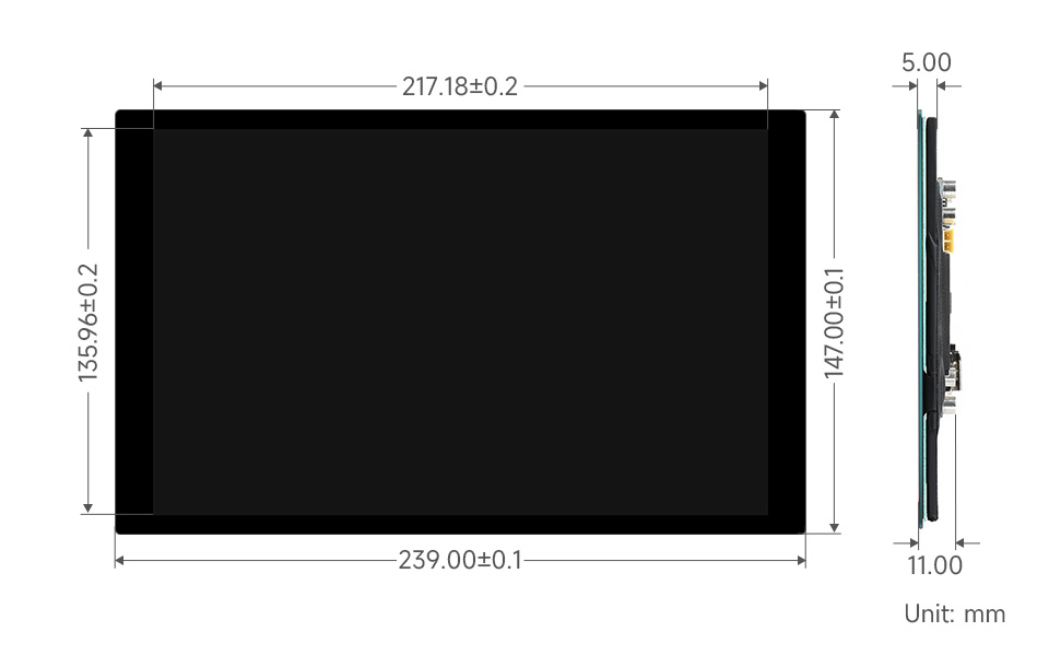 10.1inch Capacitive Touch Display (1280×800 pixels) | Buy in Australia ...