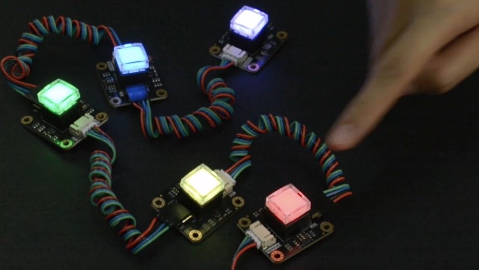 Gravity: I2C RGB LED Colorful Button Module | Buy in Australia ...