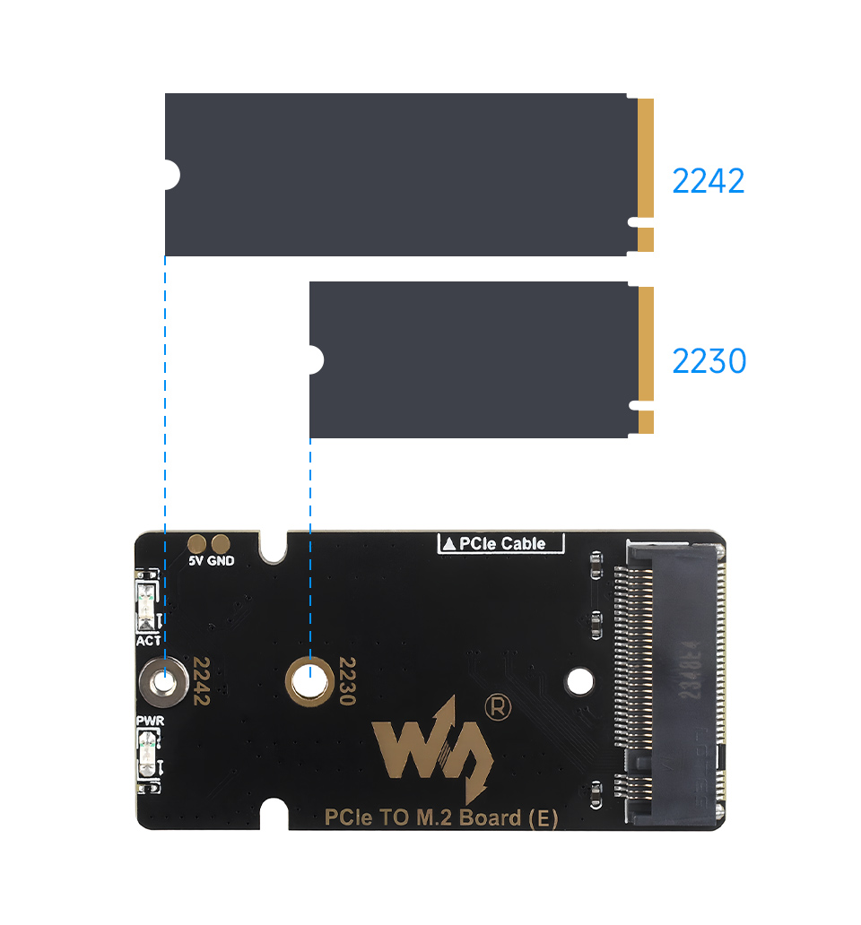 PCIe To M.2 Adapter Board With Cooling Fan For Raspberry Pi 5 | Buy in ...