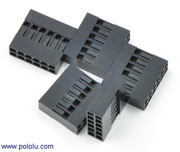 0.1" (2.54mm) Crimp Connector Housing: 2x6-Pin 5-Pack | Buy in ...