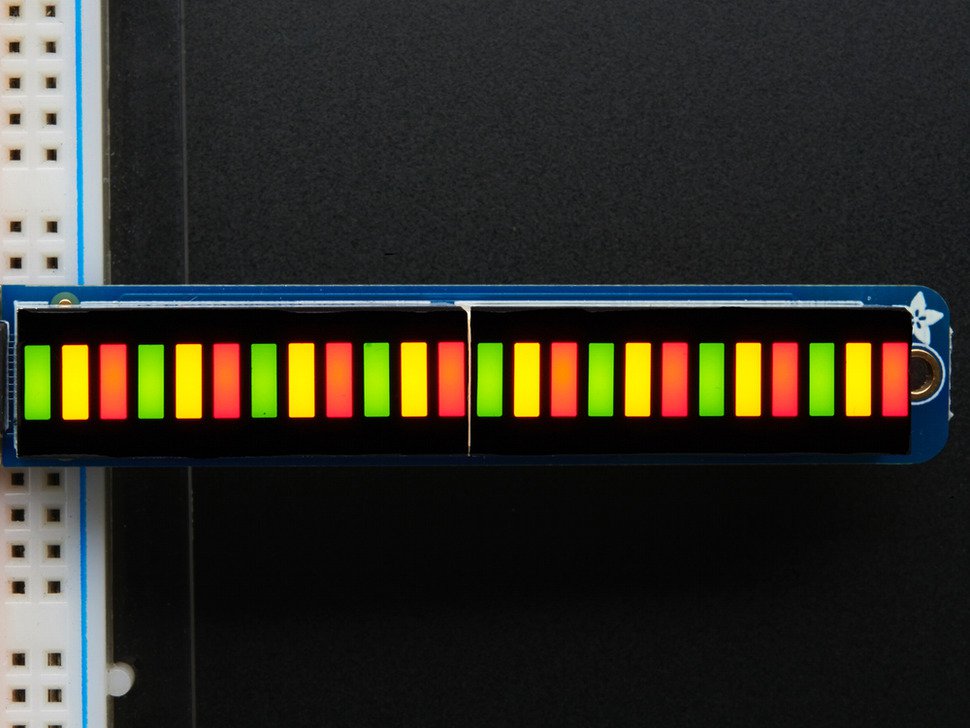 Bi-Color (Red/Green) 24-Bar Bargraph w/I2C Backpack Kit | Buy in ...