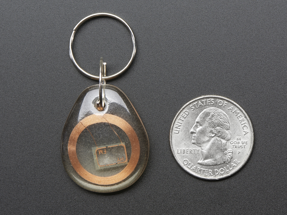 13.56MHz RFID/NFC Clear Keychain Fob - 1KB | Buy in Australia | ADA363 ...