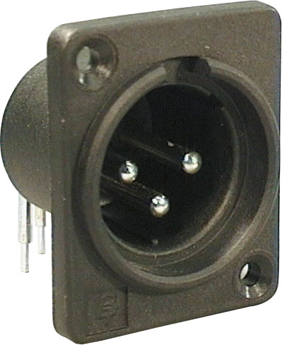 3 Pin Male 90Deg. PCB / Panel Mount XLR | Buy in Australia | AP0880 ...