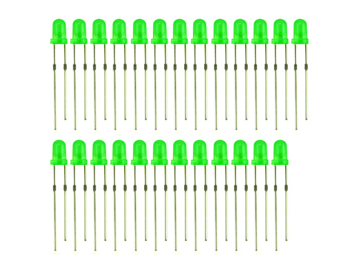 3mm LED Green - 25 PCs (Seeed Studio) | Buy in Australia | SS110990068 ...
