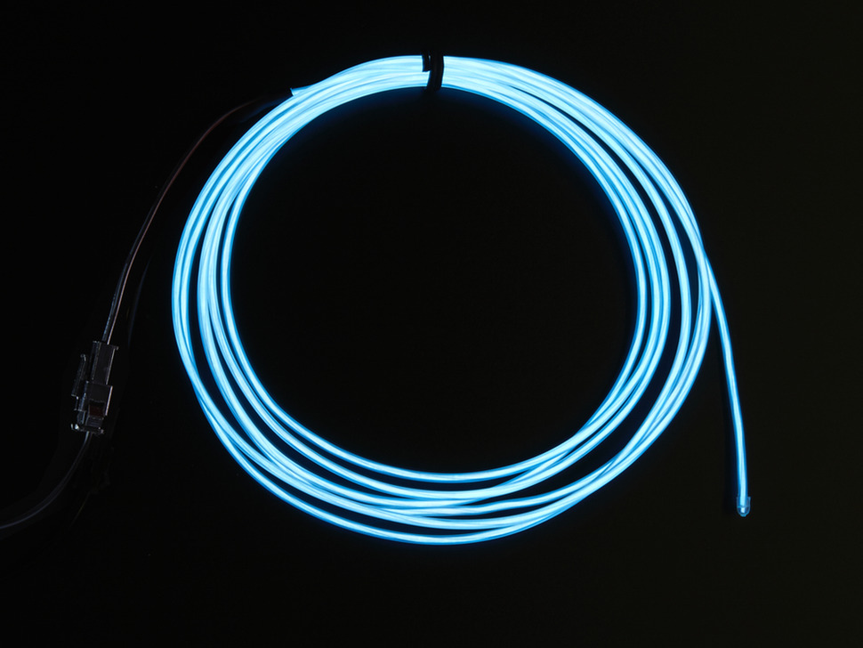 High Brightness White Electroluminescent (EL) Wire - 2.5 meters - High ...