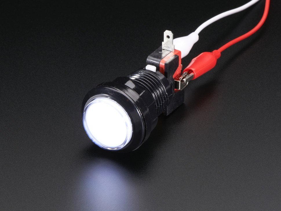 LED Illuminated Pushbutton - 30mm Round | Buy in Australia | ADA492 ...