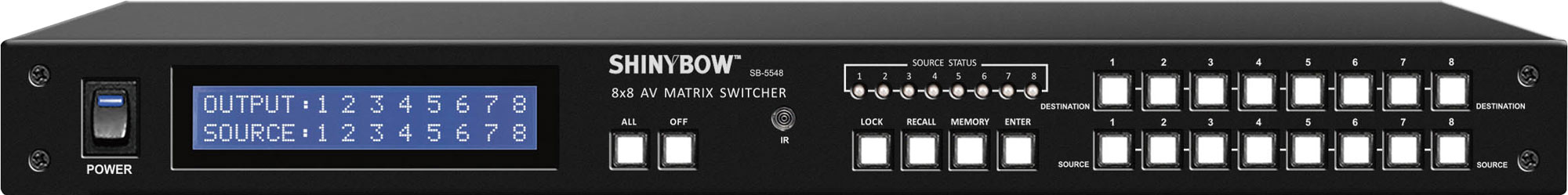 8 In To 8 Out Composite AV Matrix Switcher | Buy in Australia | AA3408 ...