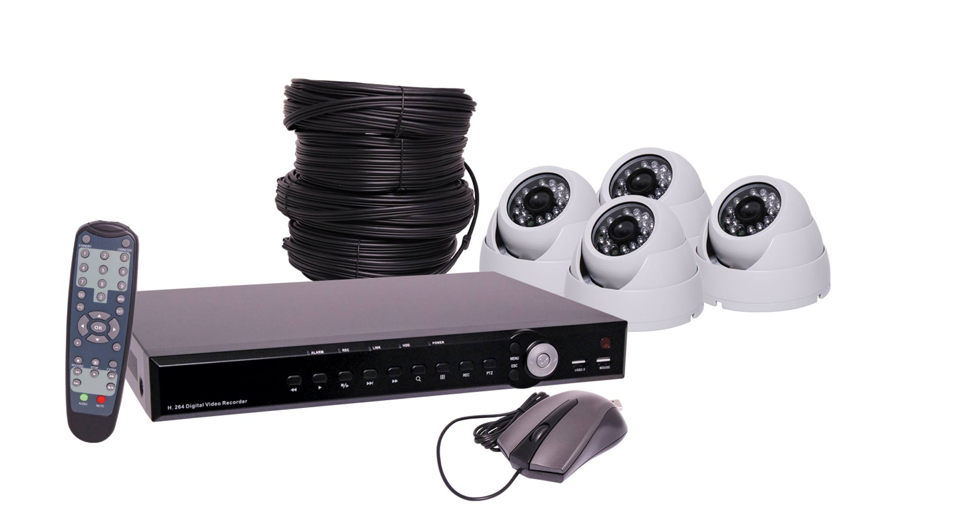 960H CCTV DVR And 4 Camera Dome Package | Buy in Australia | AS9900E ...