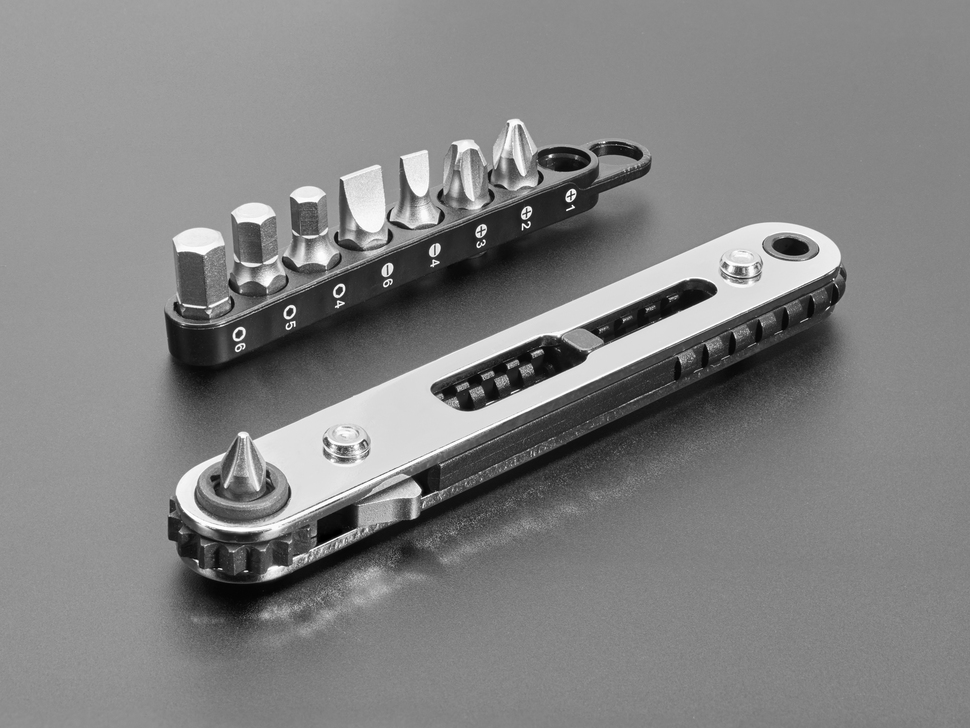 Thin Right Angle Ratchet Wrench Set with 9 Bits - Rubicon RGH-9A | Buy ...