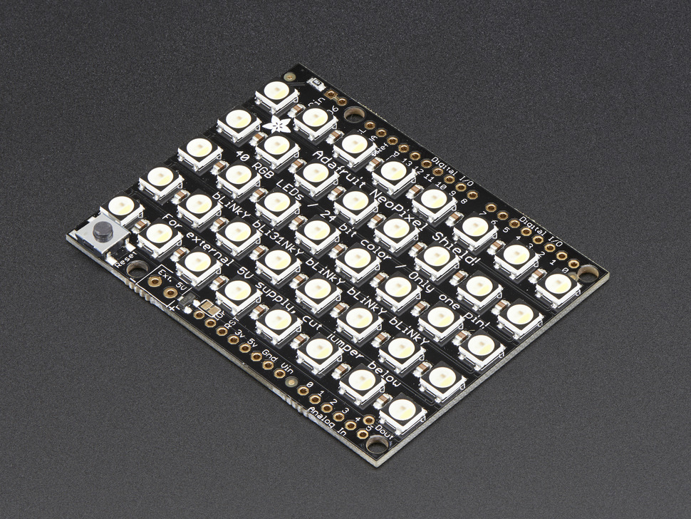 Adafruit NeoPixel Shield - 40 RGBW - Cool White - ~6000K | Buy in ...