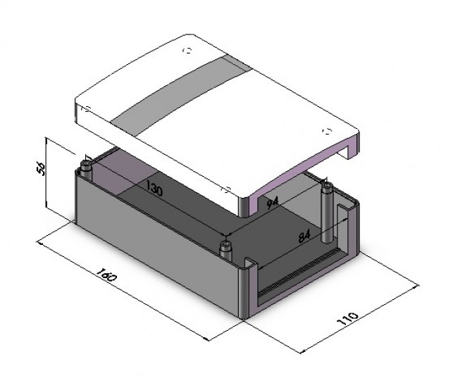 Practical Plastic Enclosure 56x110x160 mm (Seeed Studio) Australia