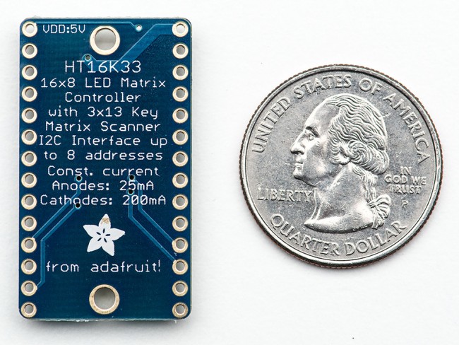Adafruit 16x8 LED Matrix Driver Backpack - HT16K33 Breakout Australia