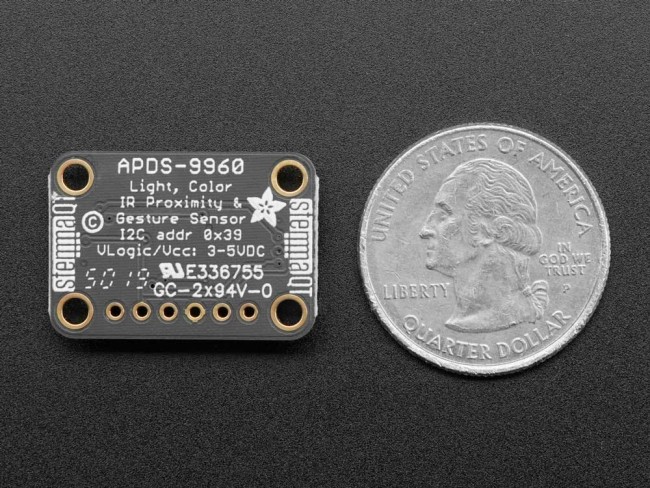 Adafruit APDS9960 Proximity, Light, RGB, and Gesture Sensor - STEMMA QT ...