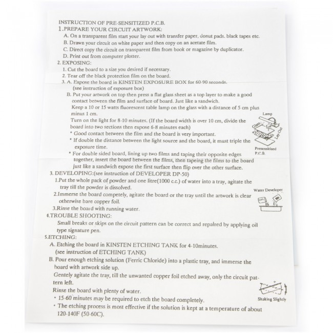 PCB - Kinsten Presensitized Positive Acting / Photo Resist (114x165x1 ...