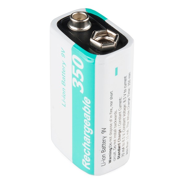 9V Li-ion Rechargeable Battery - 350mAh Australia