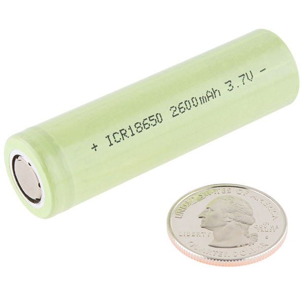 Polymer Lithium Ion Battery (LiPo) 18650 Cell (3.7V 2600mAh, Solder Tab ...