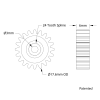 Actobotics Parts 20-Tooth Brass Servo Gear - MOD 0.8 Pitch (4305-0025 ...