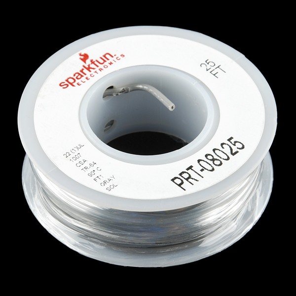 Hook-up Wire - Gray (22 AWG) | Buy in Australia | PRT-08025 | Sparkfun ...