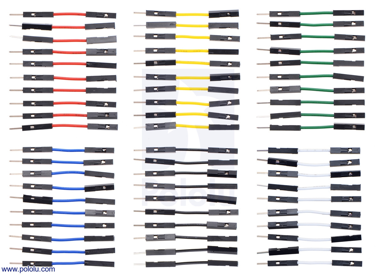 Premium Jumper Wire 60-Piece 6-Color Assortment M-F 1" | Buy in ...