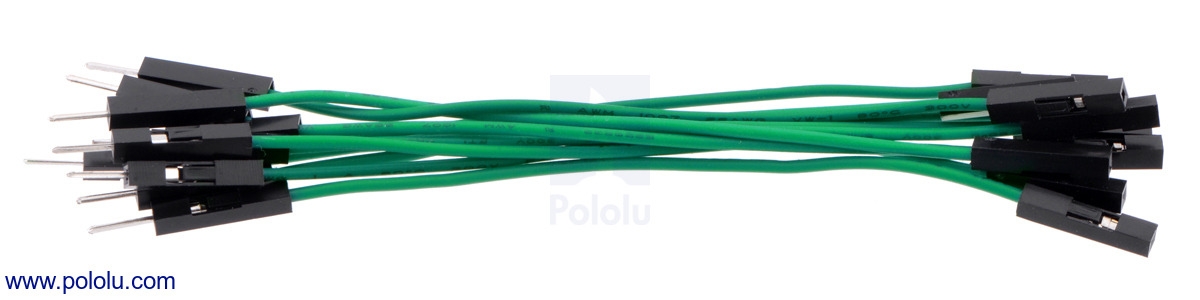 Premium Jumper Wire 10-Pack M-F 3" Green | Buy in Australia | POLOLU ...