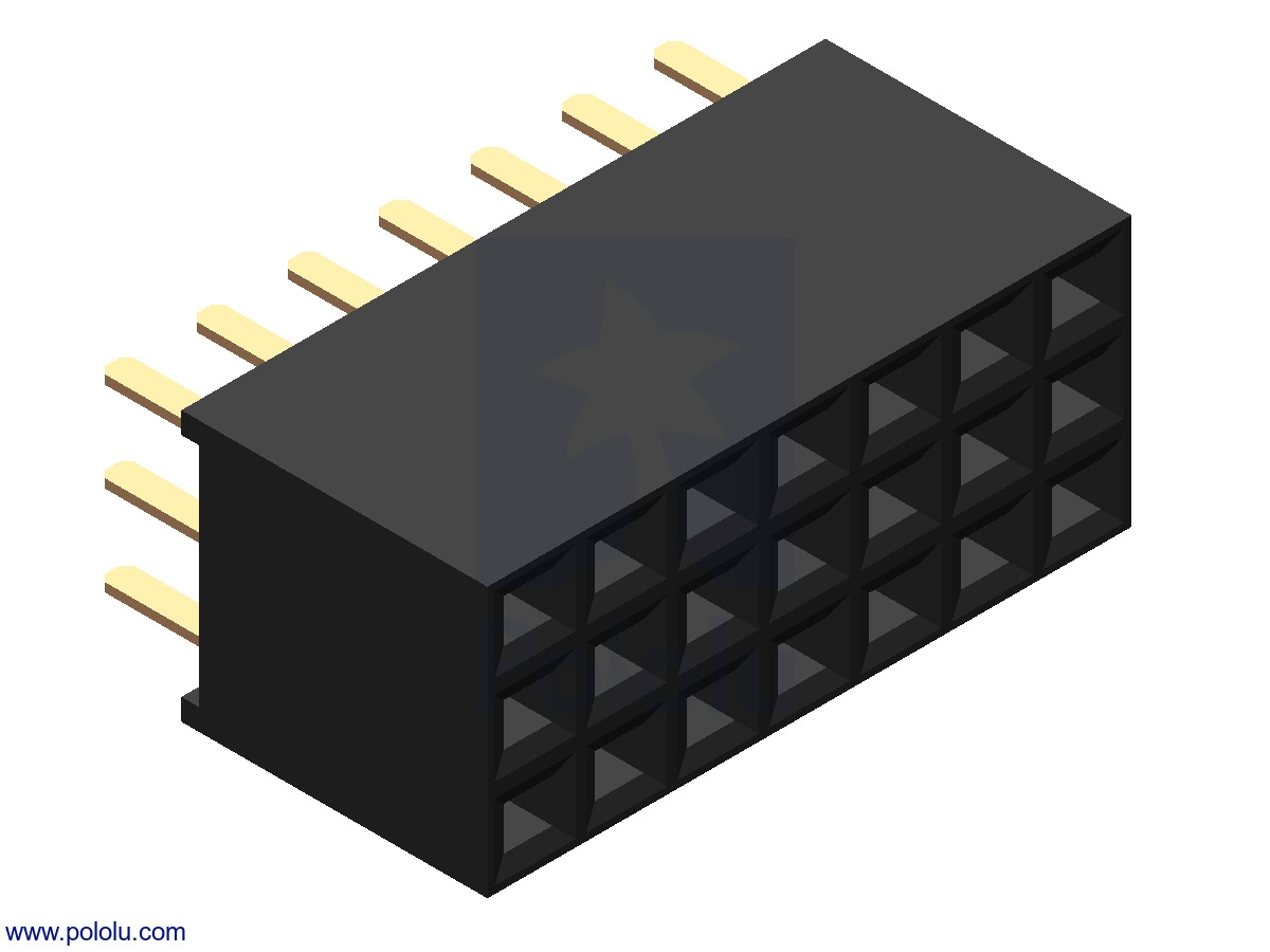 0.100" (2.54 mm) Female Header: 3x7-Pin, Straight | Buy in Australia ...