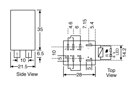10A 24VDC DPDT Cradle Relay | Buy in Australia | AS4312 | Core Electronics