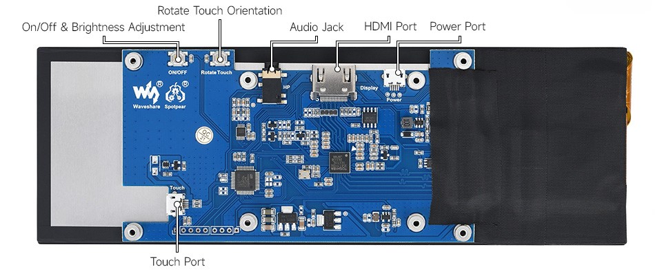 Waveshare 7.9inch Capacitive Touch Screen LCD, 400×1280 | Buy in ...
